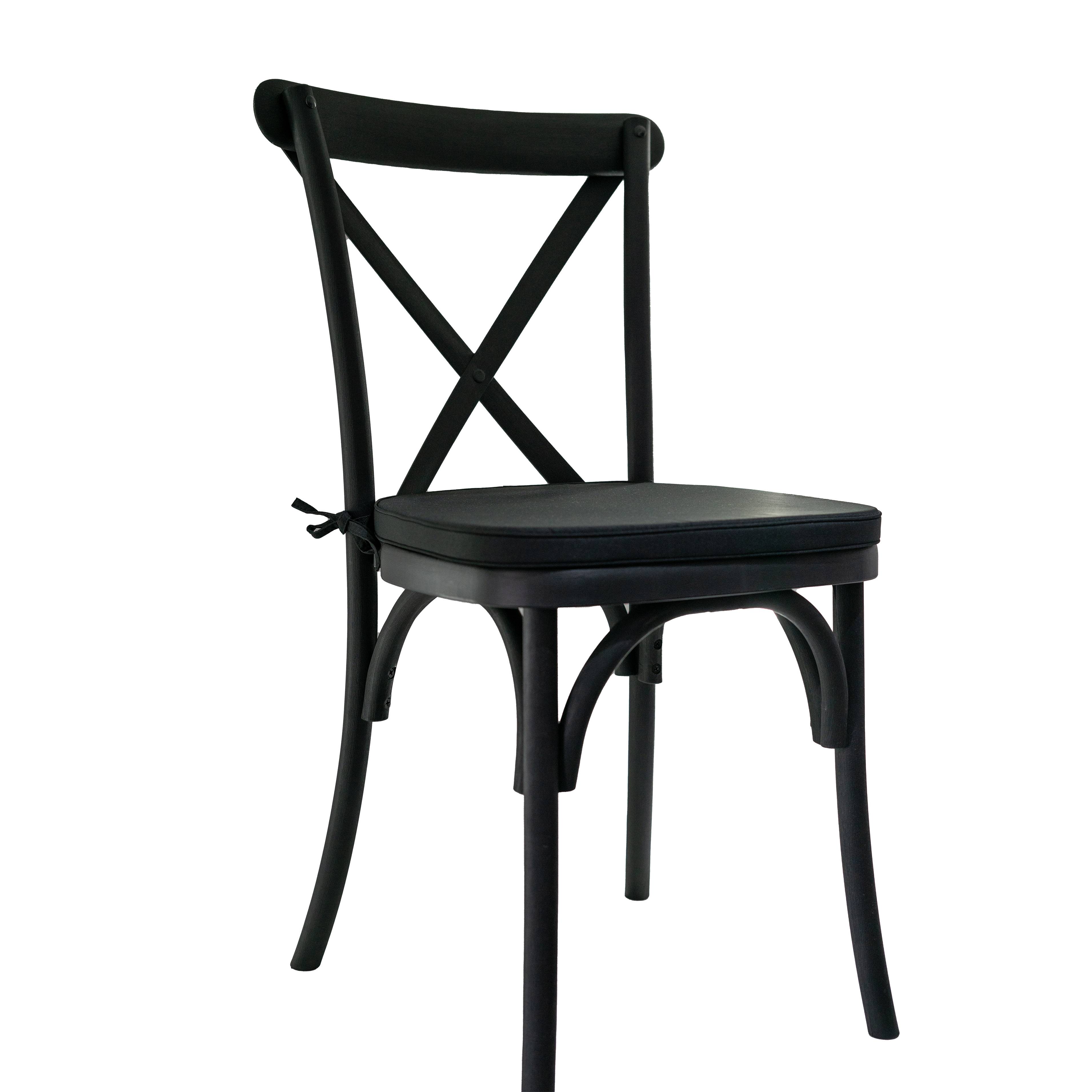 SILLAS CROOS BACK VINTAGE NEGRA – Eventos Del Cibao