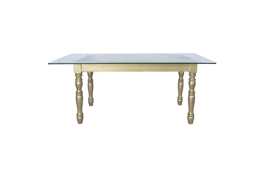 BASE DE MESA RECTANGULAR NATACHA DORADA – Eventos Del Cibao